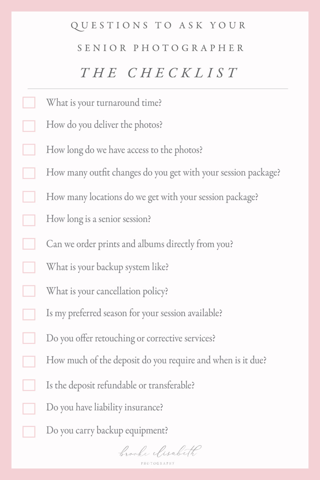 15 Questions To Ask Your Senior Photographer Before Booking